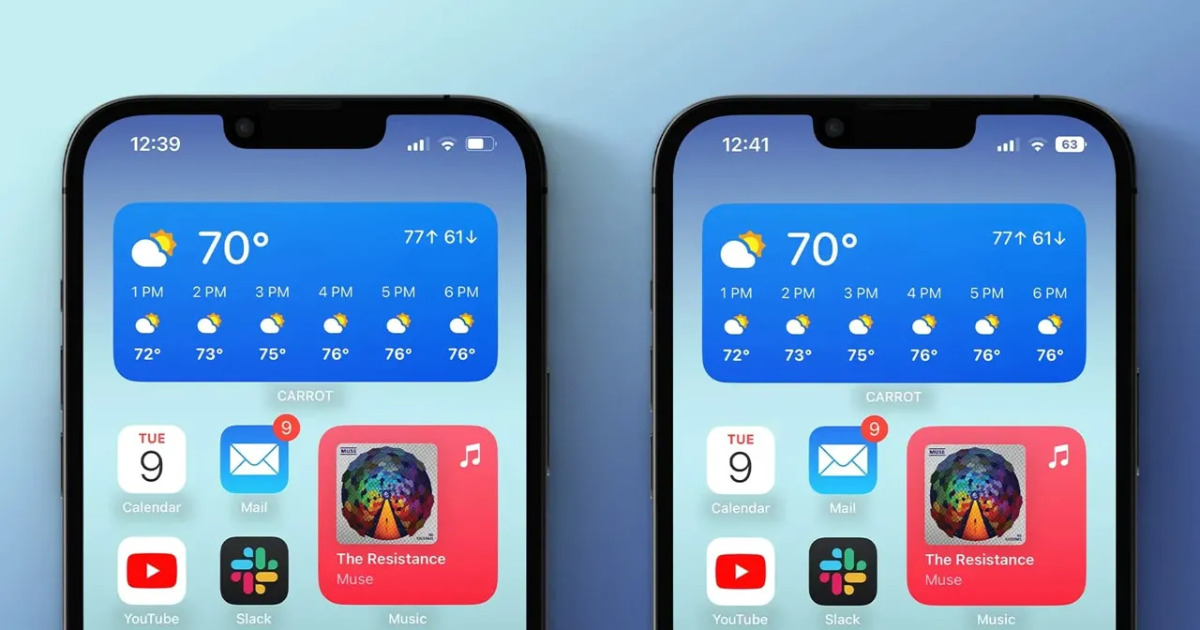 Simple guide to displaying battery percentage on iOS 16
